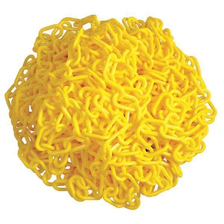 Zoro Select Plastic Chain, 3 In x 100 ft, Yellow 37860 | Zoro