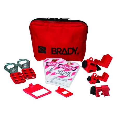 Brady Portable Lockout Kit,Red,Electrical,8 (105966) | Zoro