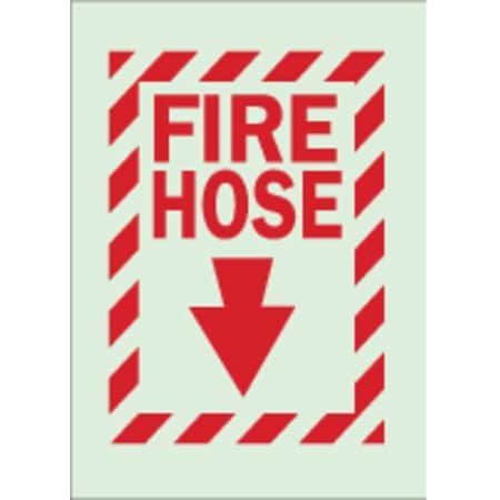 Brady Fire Hose Sign, 14" Height, 10" Width, Plastic, Rectangle ...