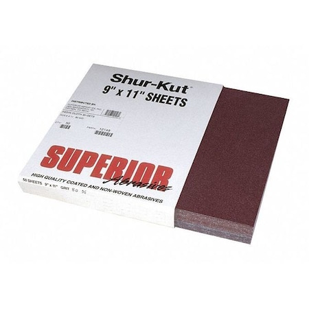 Superior Abrasives Resin Cloth Sheets, 9"x11", A/O, Grit 120 A006633 | Zoro