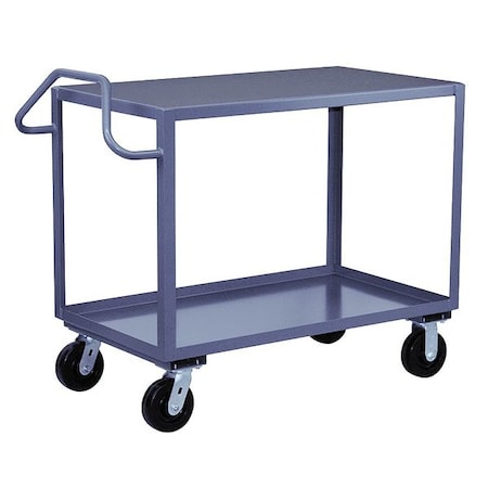 Jamco Utility Cart with Lipped & Flush Metal Shelves, Steel, 2,400 lb ...