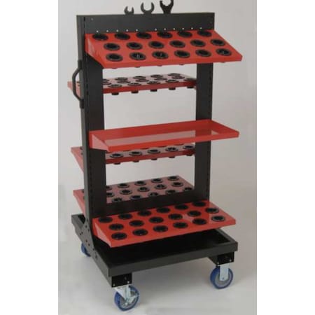 Huot ToolScoot Tree Rolling Tool Cabinet, Red, Steel, 28-1/2 in W x 28 ...