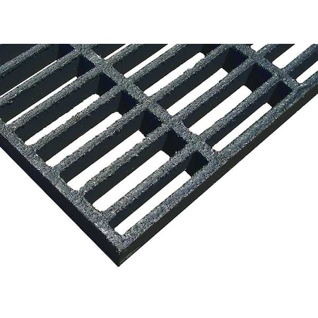 Molded Grating, 36 in Span, Grit-Top Surface, Corvex Resin, Dark Gray ...
