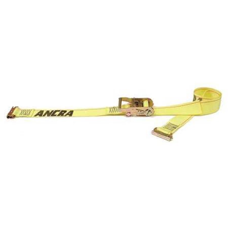 Ancra Logistic Ratchet Strap, 12ft x 2In, 1000lb 48672-13-GRA | Zoro