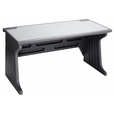 Iceberg System Desk, 28 in D X 30 in H, Black, HDPE 60 in W X 92401 | Zoro