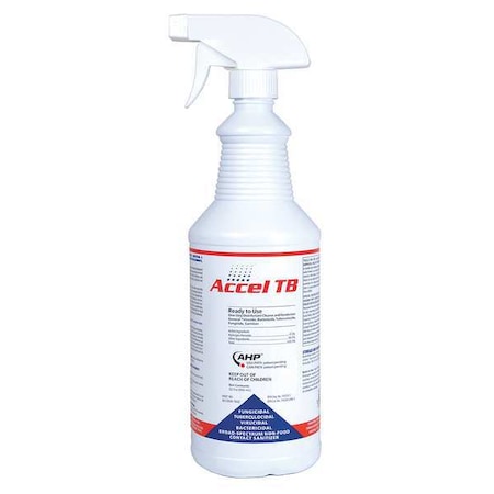 Accel Cleaner and Disinfectant, 32 oz. Bottle, Unscented, 12 PK ...