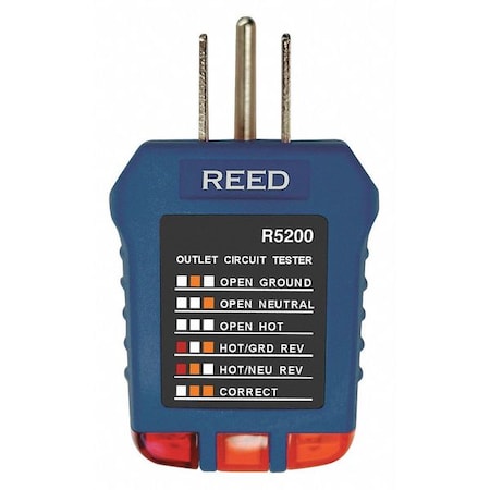 Reed Instruments Receptacle Tester R5200 | Zoro