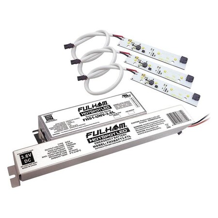 Fulham LED Emergency BBU Kit, 7W, 120 min FHSKITT10LNFL | Zoro