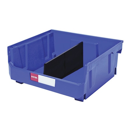 Shuter Hang & Stack Storage Bin, Blue, 7 in H, 16-1/2 in W, 14-4/5 in L ...