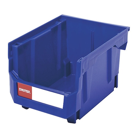 Shuter Hang & Stack Storage Bin, Blue, 7 in H, 7 in W, 10.7 in L ...