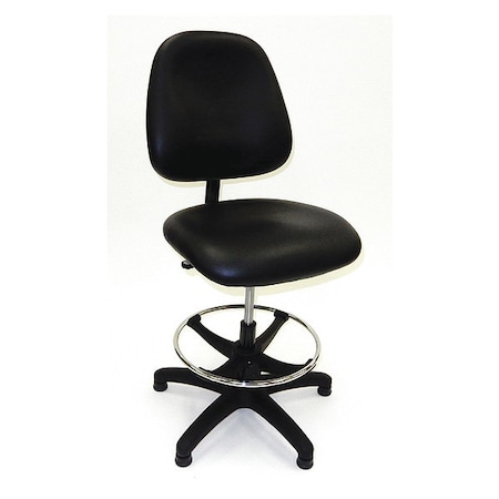 Shopsol Workbench Chair, Vinyl, Mid Back, Simple 1010442 | Zoro