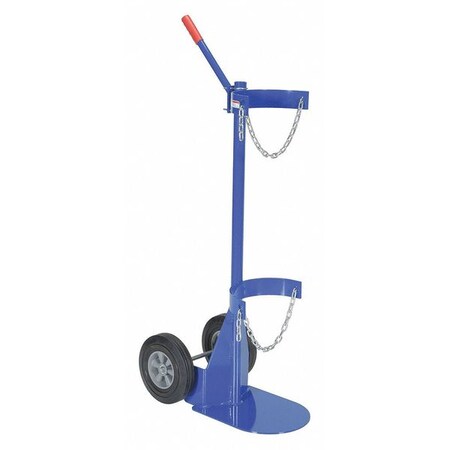 Vestil Blue Economy Portable Cylinder Lifter 500lb Capacity Hard Rubber ...