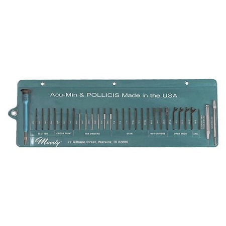 Moody Tool Inter ESD Miniature Tool Roll, 30 Pc 59-0246 | Zoro