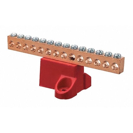 Nsi Industries Isolated Ground Bar, Electrical Enclosures, 600V GBC2-14 ...