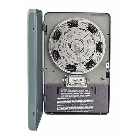 Tork Time Switch 40A 208-277V Dpst 7 Day W202 | Zoro
