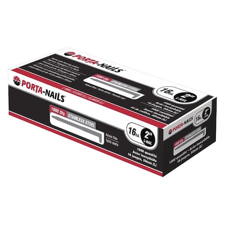 Porta-Nails Pneumatic Nail, 1000 PK 47080 | Zoro