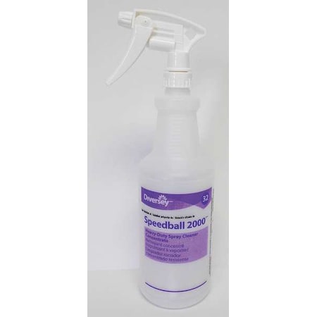 Diversey 32 oz. Clear, Preprinted Trigger Spray Bottle, 12 Pack 130266 ...