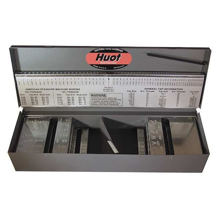 Huot Drill Bit Case, Jobber Length, Steel 11750 | Zoro