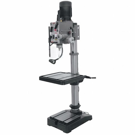 Jet Floor Drill Press, Geared Head Drive, 2 hp, 240 V, 20 in Swing, 12 ...
