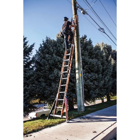 Little Giant Ladders 28 ft Fiberglass Extension Ladder, 300 lb. Load ...