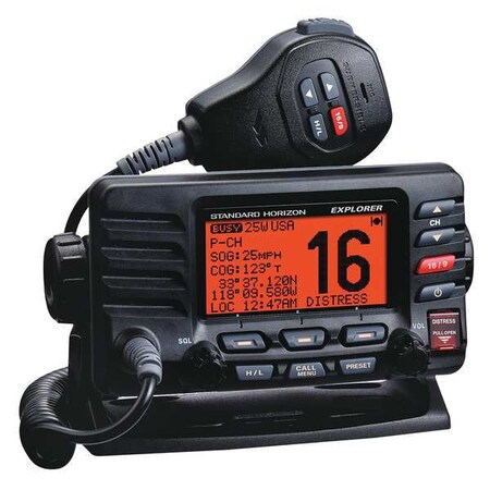 Standard Horizon 25 Watt Explorer Fixed Mount Radio Blk GX1800 | Zoro
