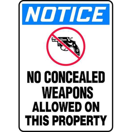 Accuform Notice Sign, 14 in H, 10 in W, Aluminum, Rectangle, English ...