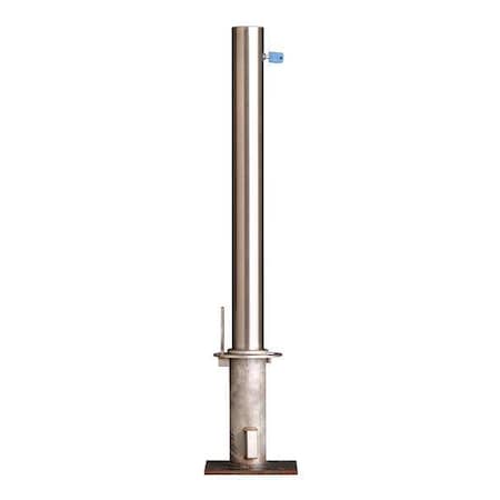 Calpipe Security Bollards Bollard, Removble, 3", Flat, Stainless Steel ...