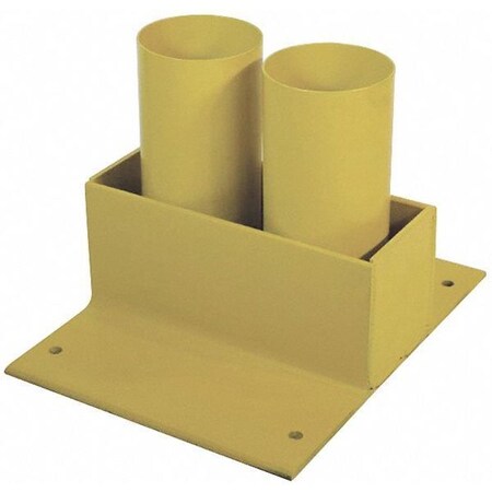 Calpipe Security Bollards Storage Rack, Cap. 2, 5 In, Lockable, Yellow ...
