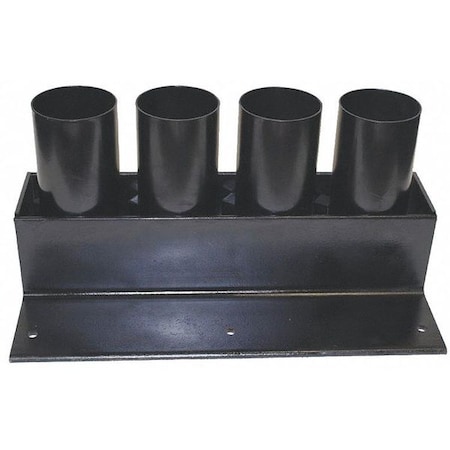 Calpipe Security Bollards Storage Rack, Cap. 4, 4 In, Removable, Black ...
