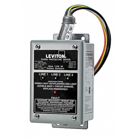 Leviton Surge Protection Device, 3 Phase, 277/480V 42277-DY3 | Zoro