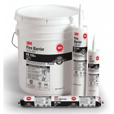 3M Fire Barrier Sealant, Caulk, Red, Elastomeric, Up to 4 Hr Fire ...
