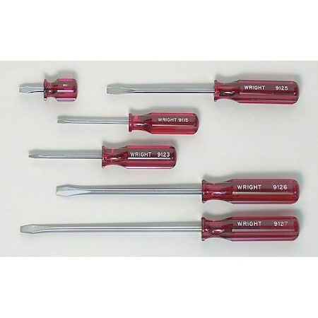Wright Tool Screwdriver Set, w/Pouch, 6 pcs 9464 | Zoro