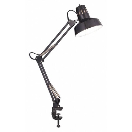 Satco Swing Arm Drafting Lamp 1 Light Black Adjustable height Clam SF76 ...