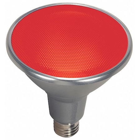 Satco 15W PAR38 LED Red 40' beam Medium 120V S9480 | Zoro