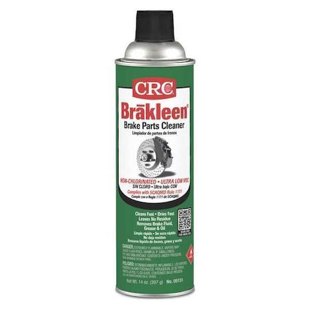 Crc Brake Parts Cleaner, Brakleen, Solvent, Non-Chlorinated, Flammable ...