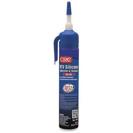 Crc RTV Silicone Sealant, 6.5 oz, Blue, Temp Range -60 to 450 Degrees F ...