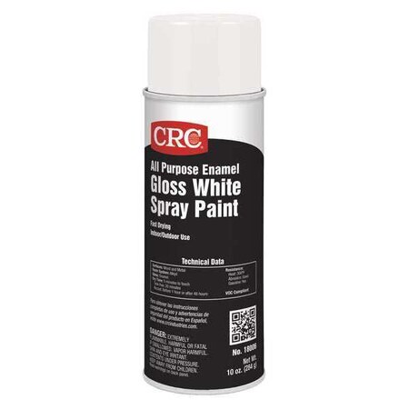 Crc Spray Paint, White, Gloss, 10 oz 18006 | Zoro