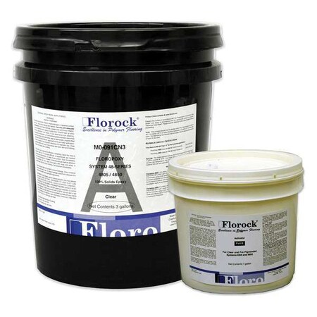 Florock 4 gal Floor Resin 4805 Kit, High Gloss Finish, Clear, 100% ...