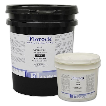 Florock 4 gal Floor Resin 4805 Kit, High Gloss Finish, Gray, 100% Solid ...