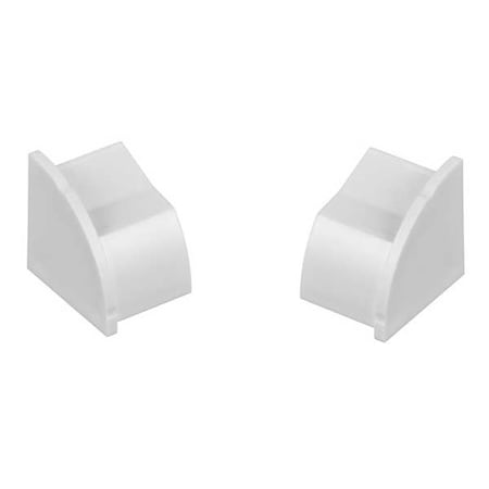 D-Line End Cap, 0.875 in H, 0.1 ft L, 0.875 in W, 1 Channel, PVC, White ...