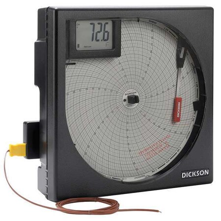 Dickson Temperature Chart Recorder, KThermocouple KT8P3 | Zoro