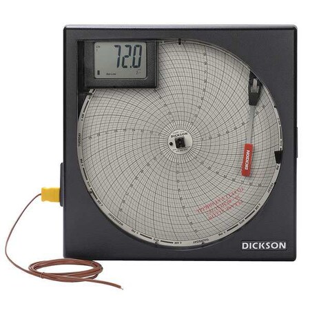 Dickson Temperature Chart Recorder, KThermocouple KT8P3 | Zoro