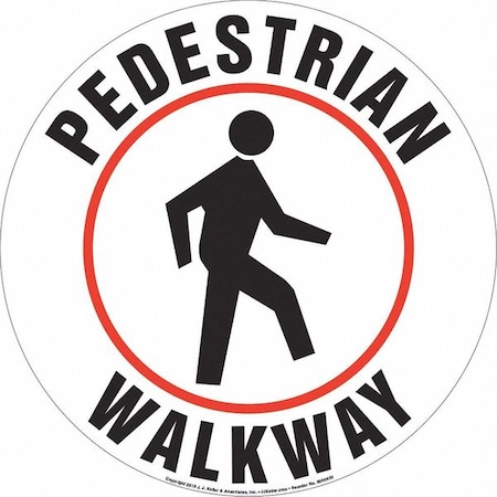 Jj Keller Pedestrian Walkway Floor Sign 8001302 | Zoro
