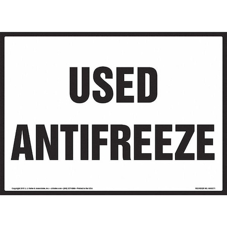 Jj Keller Used Antifreeze Sign 8001240 | Zoro