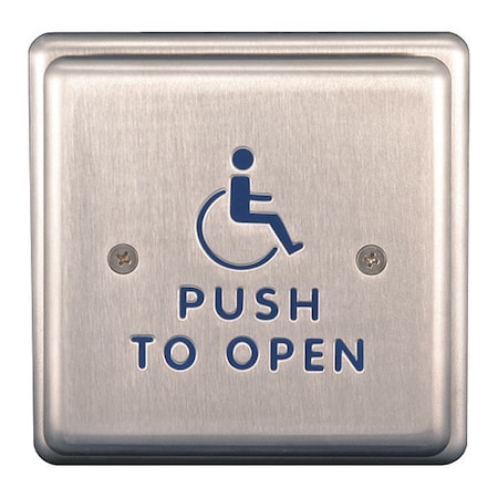 Stanley Push Plate for Low-Energy Door Operator, CL4163 HANDICAP LOGO ...