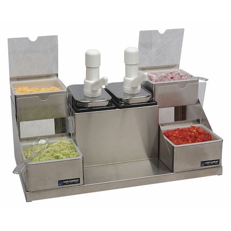 San Jamar Condiment Center, Self-Service, 4 Comp P9724 | Zoro