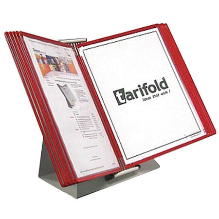 Tarifold Document Desk Display Unit, 10 Red Pocket D231 | Zoro