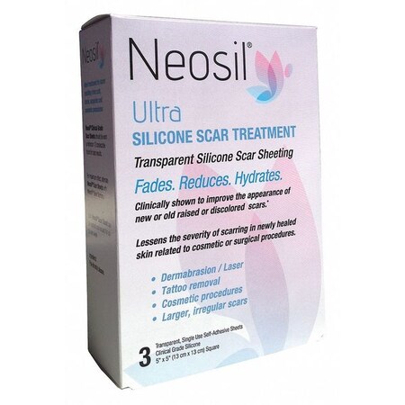 Neosil Scar Sheet, Neosil Ultra, 5"x 5", Clear NEO-0210 | Zoro