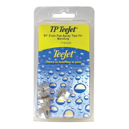 Teejet Even Flat Spray Tip, 80 Deg, PK4 PK-TP8002E | Zoro