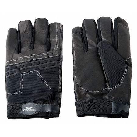 Condor Anti-Vibration Gloves, XL, Black, PR 1EC78 | Zoro